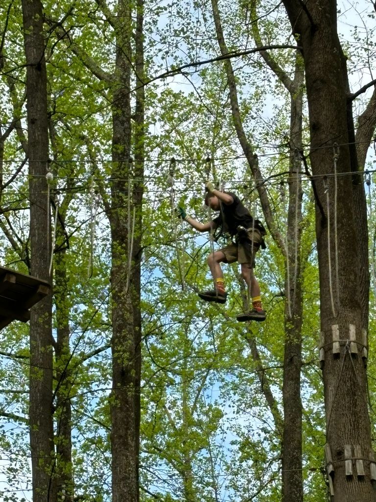 April 2024: Sandy Springs Rope Course & Camping – BSA Troop 654